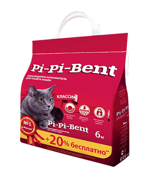 Наполнитель Pi Pi Bent Классик, 6кг - купить с доставкой по выгодным ...