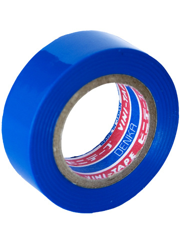 Лента изоляционная Denka Vini Tape, 19 мм, 9 м, синяя арт. #102-Blue 9m ...