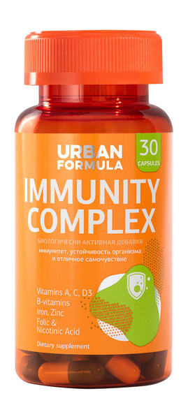 Комплекс Urban Formula для иммунитета Immunity Complex, 30 капсул ...
