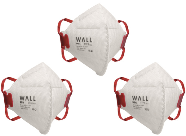 Wall Респиратор универсальный 99 H, FFP3, размер Универсальный, 3 шт. - купить с доставкой по ...
