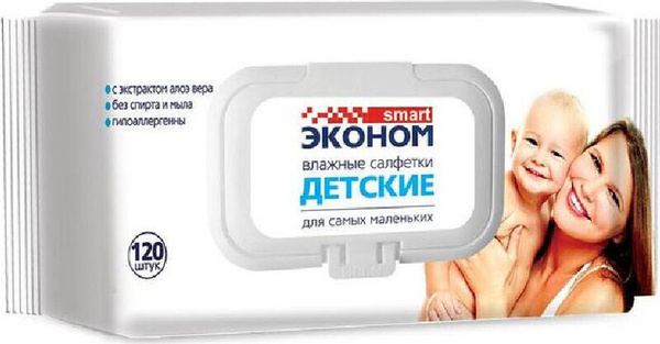 Эконом Smart Влажные салфетки - купить с доставкой по выгодным ценам в ...