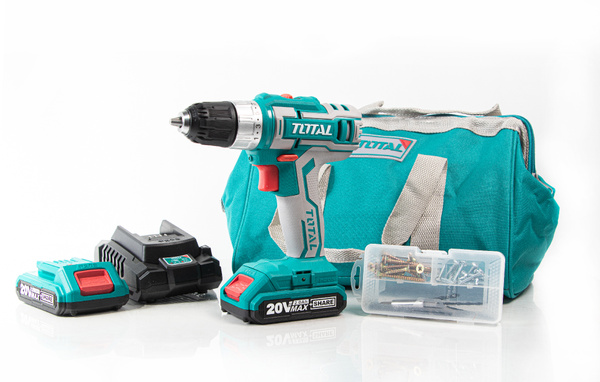 Аккумуляторная дрель-шуруповерт TOTAL 20В TDLI2002 20 Вт 1500 об/мин ...