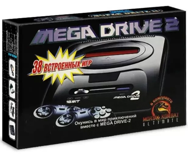 Игровая приставка Sega MD-2 (2 джойстика+38 игр с Mortal Kombat U3 ...