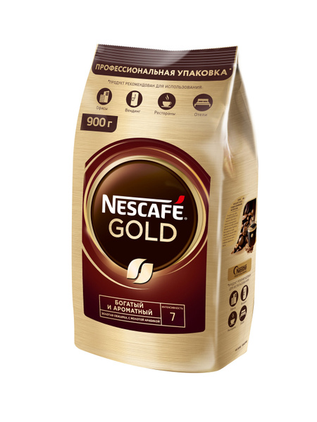 NESCAFE GOLD Кофе 100% натуральный растворимый сублимированный с ...