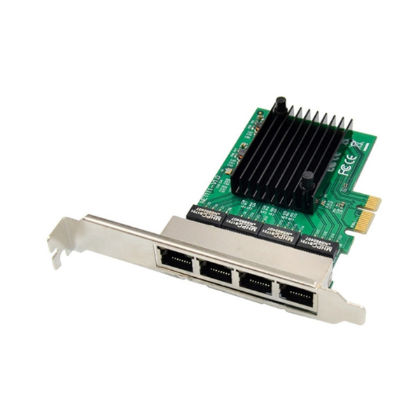 4-портовая сетевая карта PCIe с набором микросхем RTL8111F PCI-E X1, 10 ...
