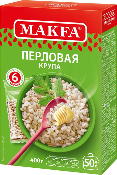 Перловая крупа Makfa, 400 г купить на OZON по низкой цене (430700281)