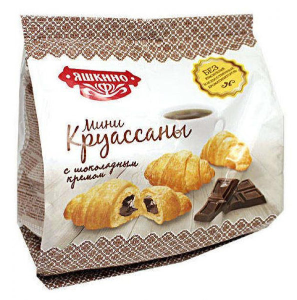 Мини-круассаны Яшкино, с шоколадным кремом, 180 г - купить с доставкой ...