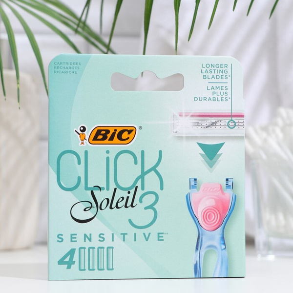 Сменные кассеты BIC Click 3 Sensitive, 4 шт. - купить с доставкой по ...