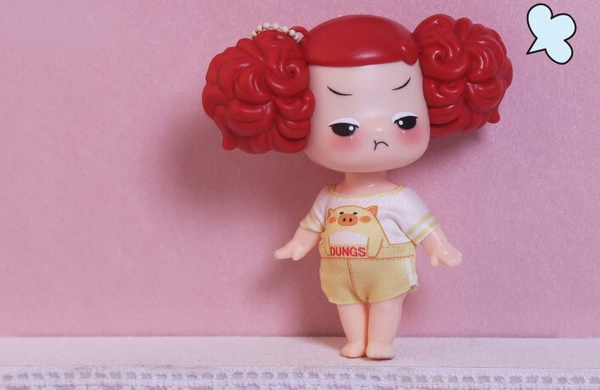 Коллекционная Кукла DDung из Серии Эмоции, ГНЕВ, Anger, Мини-Кукла, Пупс, Брелок, DDung, Дун ...