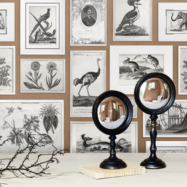 Обои флизелиновые Кабинет редкостей терракота / Fun House Store / виниловые на флизелине ...