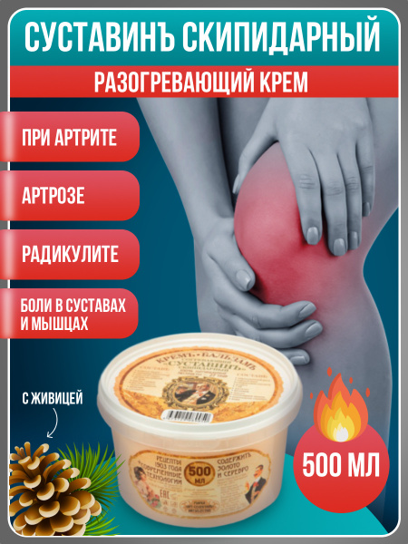 Мазь для суставов, от боли в спине и мышцах согревающая/Артселектив ...