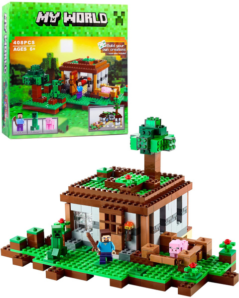 Конструктор My World Первая ночь 10176 Minecraft набор 408 деталей ...