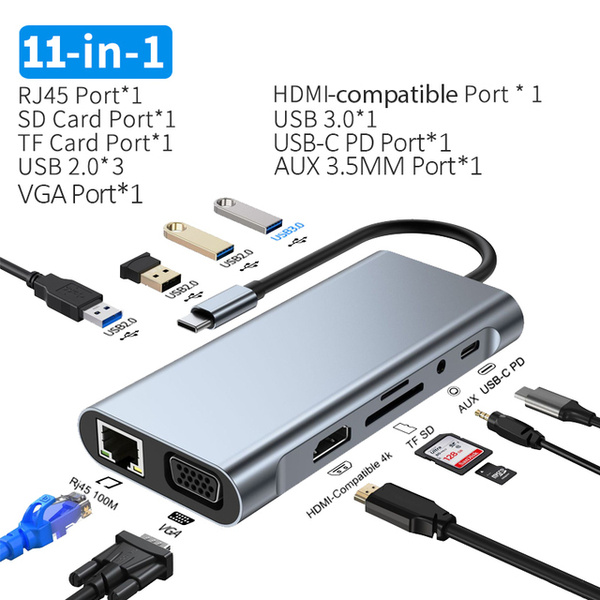 Адаптер Usb C Hub типа C к Hdmi совместимый с Usb 3 0 док станция