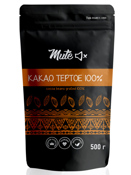 Настоящее Какао-тертое натуральное без сахара MUTE 100% PREMIUM ORGANIC ...
