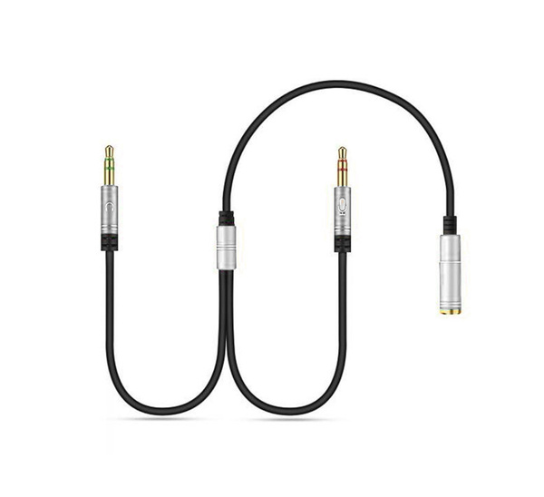 Переходник - разветвитель Mini Jack 3.5 мм 4pin на микрофон и наушники ...