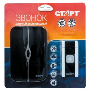 Розетка или выключатель СТАРТ 006 звонок беспроводной, 80м, 36 мелодий ...