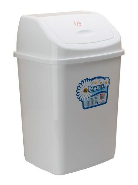 Мусорное ведро Elfplast, 1 шт, ABS пластик, белый купить по доступной цене с доставкой в ...
