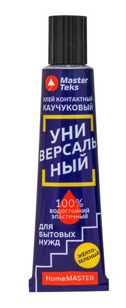 Клей каучуковый универсальный контактный MasterTeks HM, 40 мл, желто ...