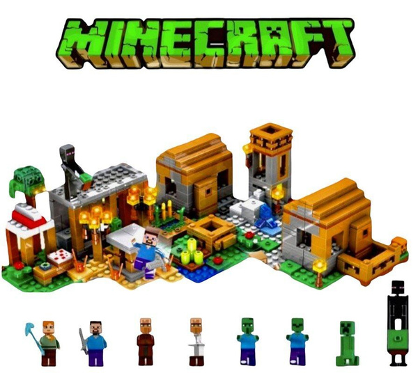Конструктор Мaйнкрафт Деревня в лесу ( совместим с конструкторами лего ) Детали:803 Фигурки: 8 ...