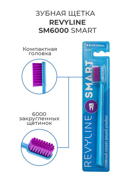 Зубная щетка Revyline SM6000 Smart, мягкая, голубая - купить с ...
