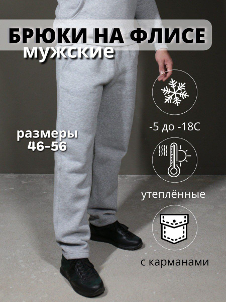 Брюки спортивные DOLPHIN JEANS Футер с начёсом Мужской - купить по ...