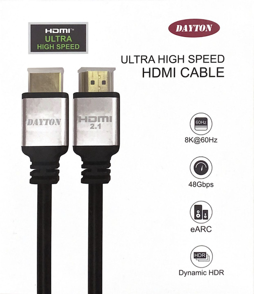 Кабель HDMI DAYTON Кабель HDMI 2.1 - купить по низкой цене в интернет ...