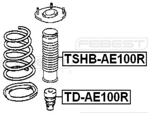 Пыльник заднего амортизатора Febest TSHB-AE100R купить c доставкой на ...