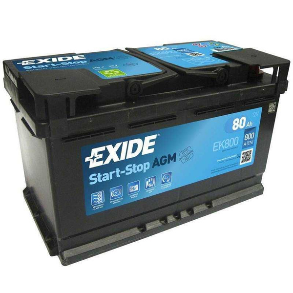 Аккумулятор автомобильный 12v 80 Ah Exide Micro-Hybrid 6СТ-80 Ah 800 A ...