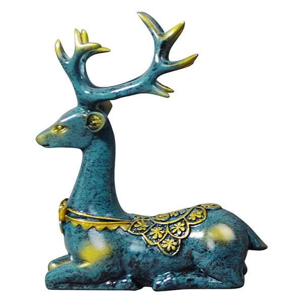 Статуэтка Статуя оленя Скульптура Настольный орнамент с животными арт ...
