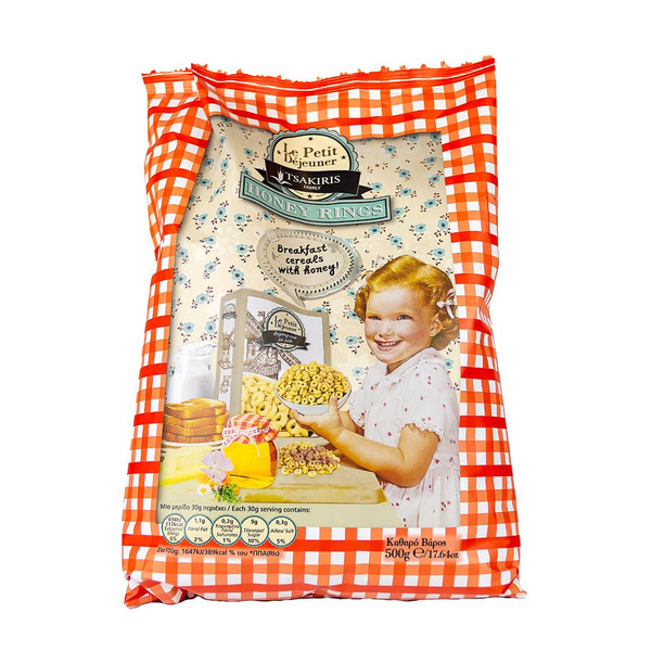 Готовый завтрак LE PETIT DEJEUNER TSAKIRIS FAMILY Медовые колечки из ...