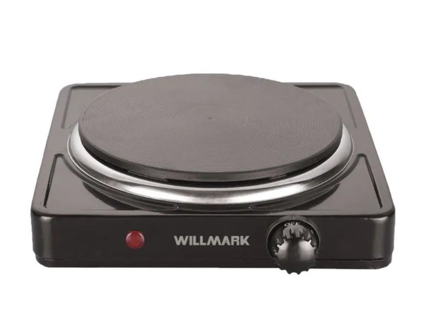 Плитка электрическая настольная WILLMARK НS-115, 1500 Вт, 1 чугунная конфорка 18.5 см, индикатор ...