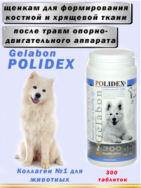 Polidex Полидэкс гелабон плюс для собак 300 таблеток - купить с ...