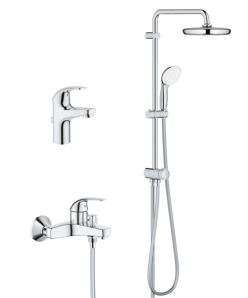 Комплект смесителей для ванны и душа с тропическим душем 210 Grohe ...