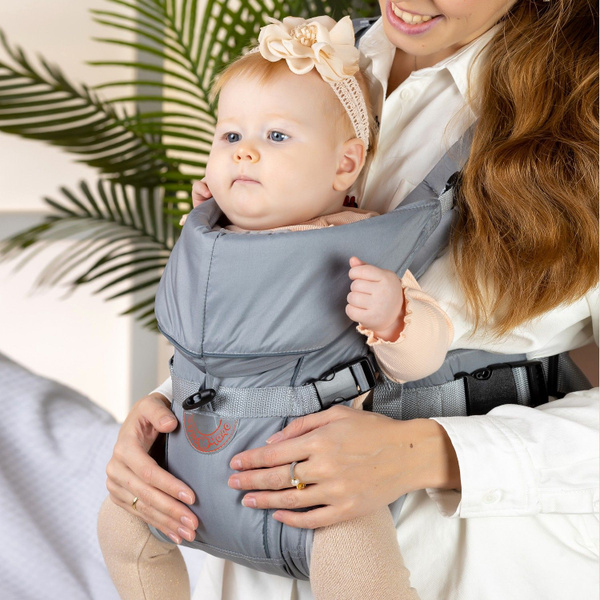 Рюкзак-кенгуру с 0 Чудо-чадо BabyActive Simple, серый / переноска ...