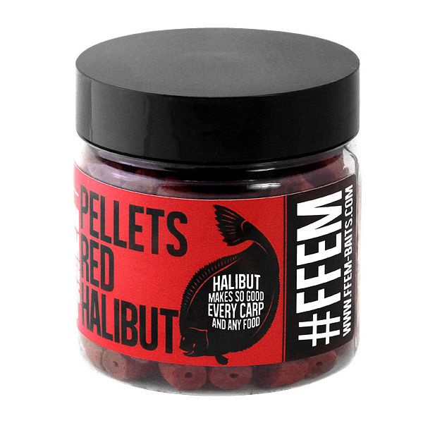 Пеллетс для рыбалки насадочный FFEM COPPENS Hookbaits Pellets 14 мм Red Halibut 100 гр / Насадки ...