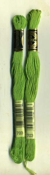 Мулине DMC (Франция), артикул 117, 100% хлопок, цвет 703 Салат, комплект из 2 шт. - купить с ...