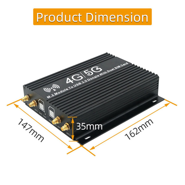 Адаптер 2X NGFF(M.2) 4G/5G Module to USB 3.0 с вентилятором охлаждения ...