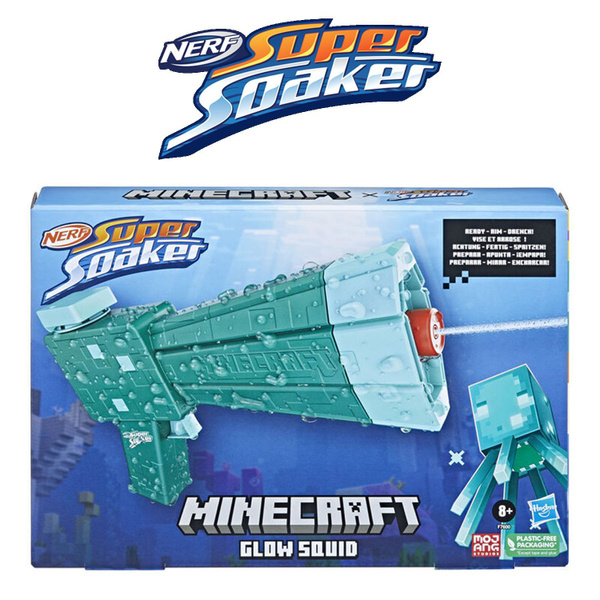 Nerf Super Soaker Minecraft Glow Squid Water Blaster, Дизайн толпы ...
