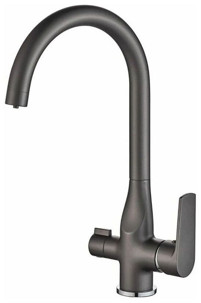 Смеситель HAIBA HB533-3/пепельный (HB76533-3)) Латунь Поворотный, Аэратор - купить по выгодным ...