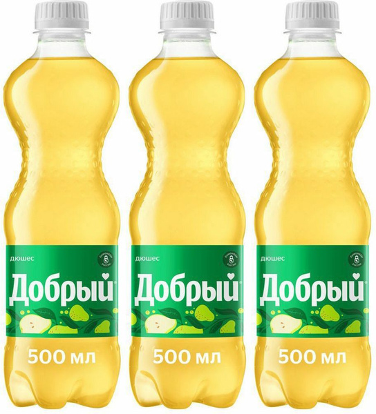 Газированный напиток Добрый дюшес 0,5 л, комплект: 3 упаковки по 0.5 л ...