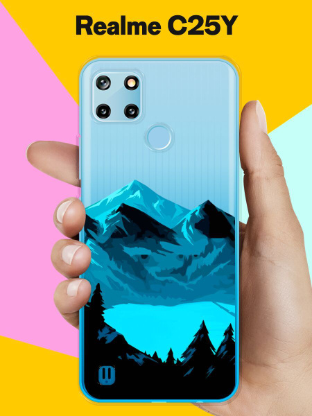 Силиконовый чехол на realme C25Y Горное озеро / для Реалми Ц25 Ай ...