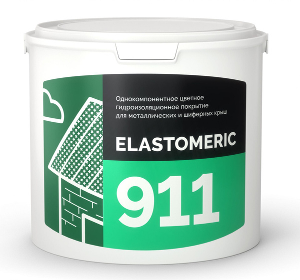 Гидроизоляционная мастика Elastomeric 911 - гидроизоляция для кровли и окраски металлических ...