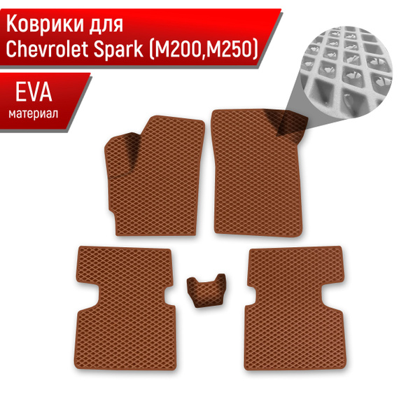 Коврики в салон автомобиля Richmark EVA ChevroletSparkM200-M250, цвет коричневый - купить по ...