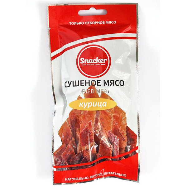 Snacker Сушеное мясо Снеки Курица сушеная, 50 г - купить с доставкой по ...