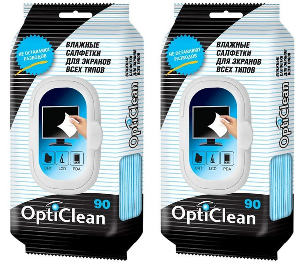 Opti Clean Влажные салфетки 90 шт - купить с доставкой по выгодным ...