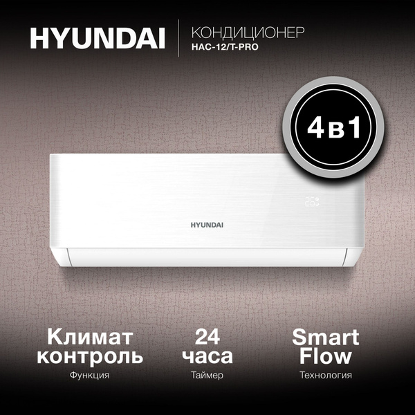 Сплит-система Hyundai HAC-12/T-PRO белый - купить по доступным ценам в ...