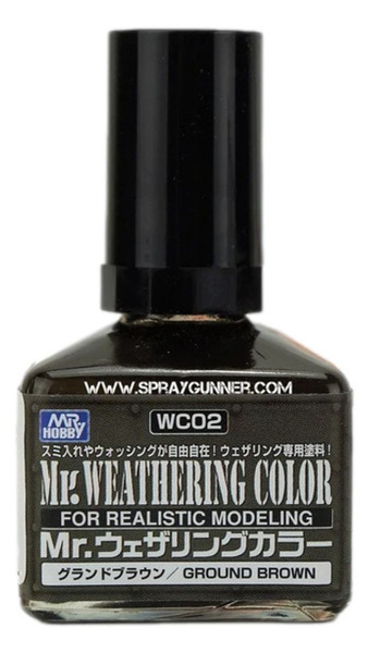 Смывка MR.HOBBY Mr.Weathering Color Ground Brown, коричневый, WC02 ...