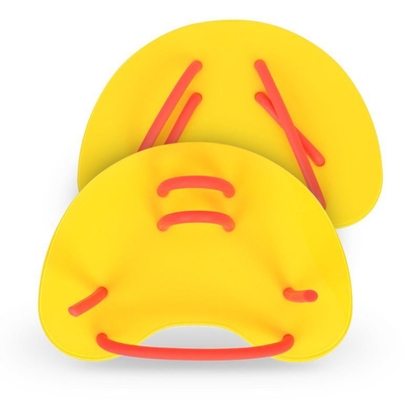 Лопатки для плавания FINGER желтые взрослые на пальцы и детские ...