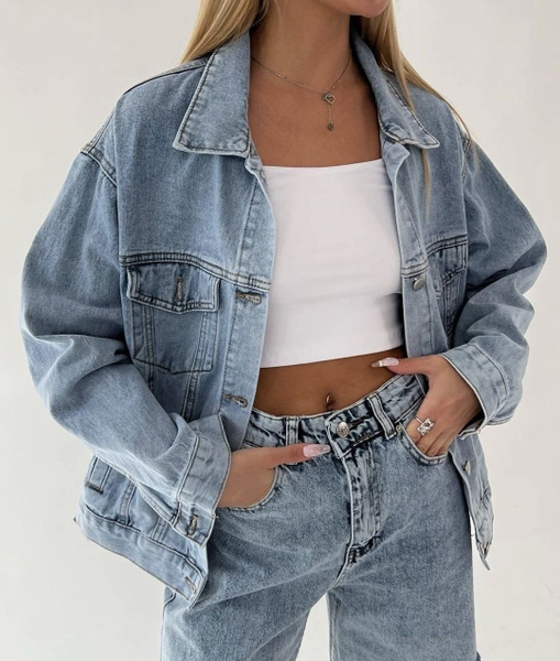 Куртка джинсовая Tiya moda - купить с доставкой по выгодным ценам в интернет-магазине OZON ...