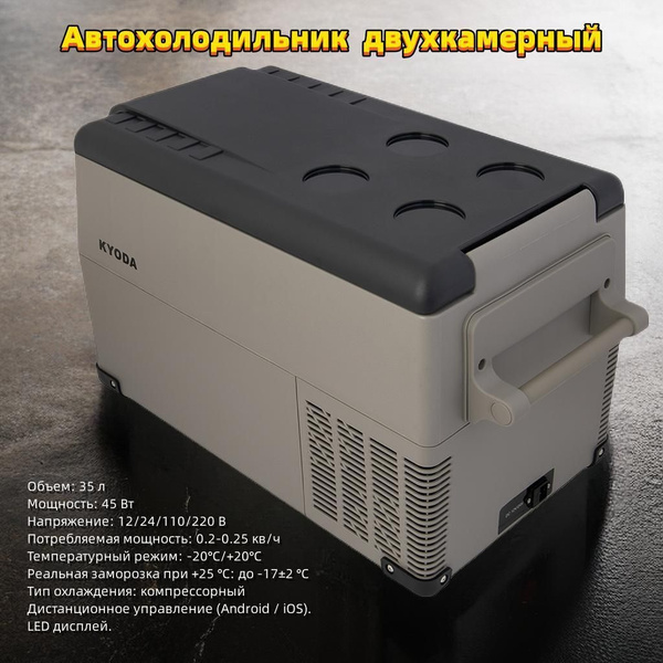KYODA Автохолодильник 35 л купить на OZON по низкой цене (993808865)